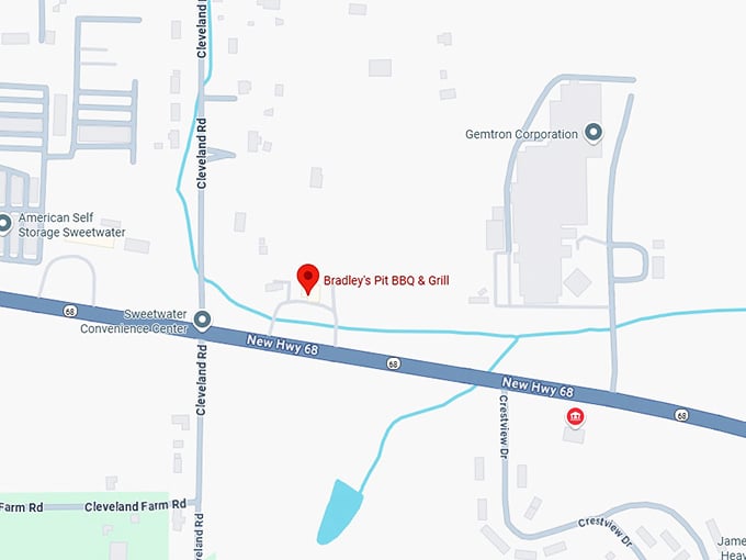 16. bradley's pit bbq & grill map