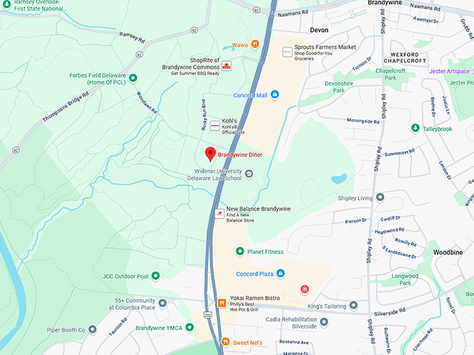 16. brandywine diner map