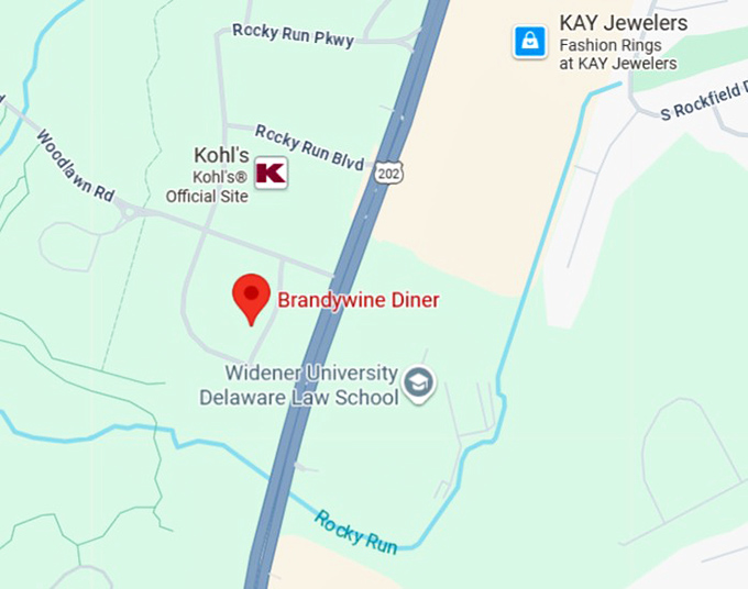16. brandywine diner map