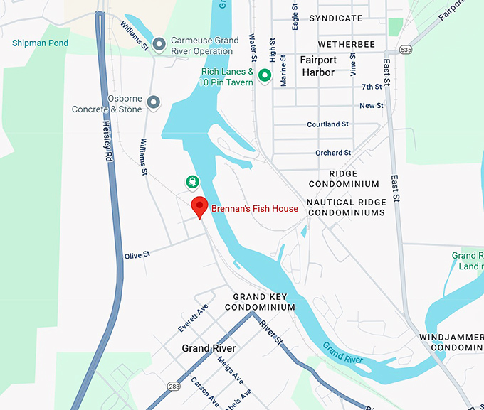 16. brennan's fish house map