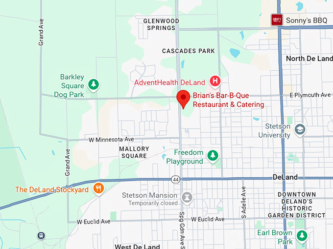 16. brian&rsquo;s bar b que restaurant & catering map