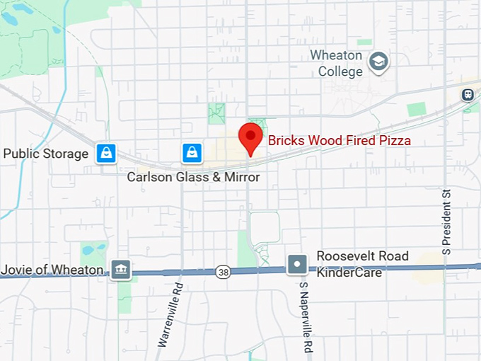 16. bricks wood fired pizza map