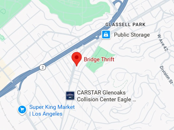 16. bridge thrift (3516 n eagle rock blvd) map