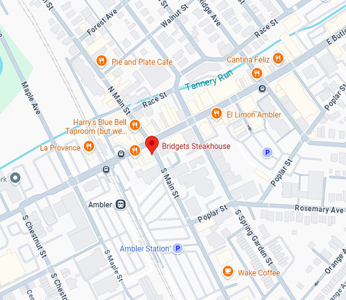 16. bridgets steakhouse map