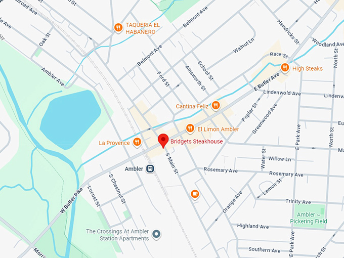 16. bridgets steakhouse map