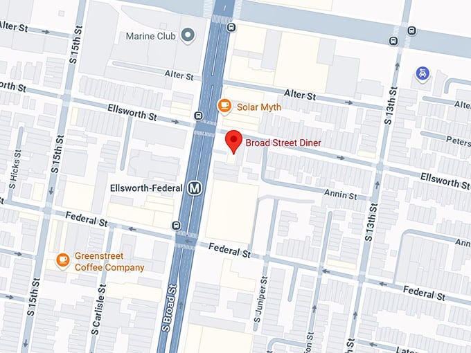16. broad street diner map