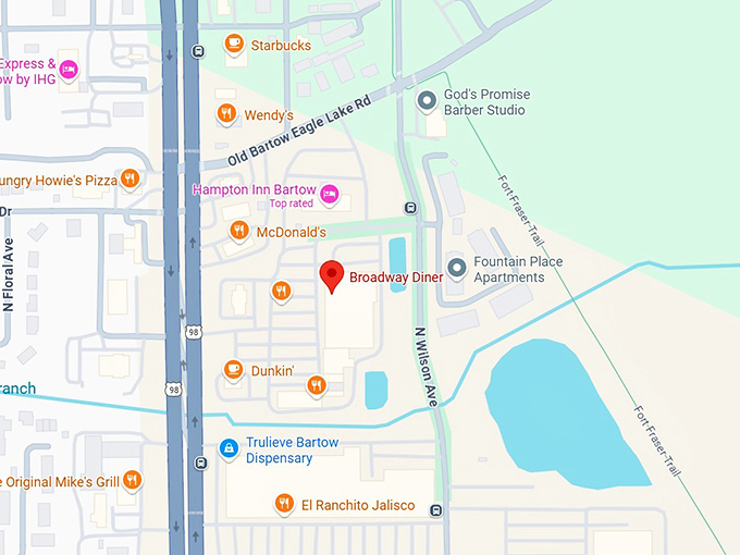 16. broadway diner map