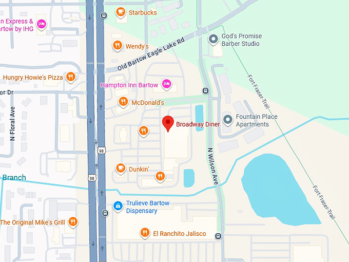 16. broadway diner map