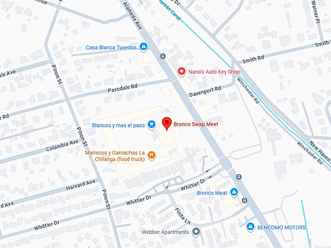 16. bronco swap meet map