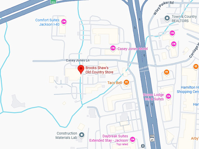 16. brooks shaw's old country store map
