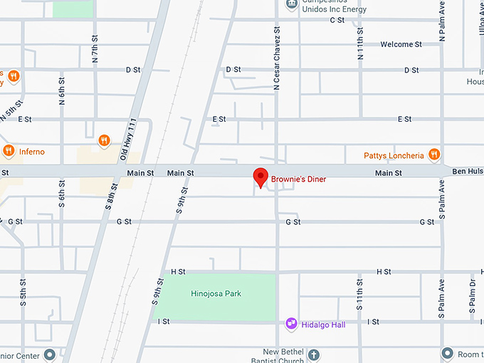 16. brownie's diner map