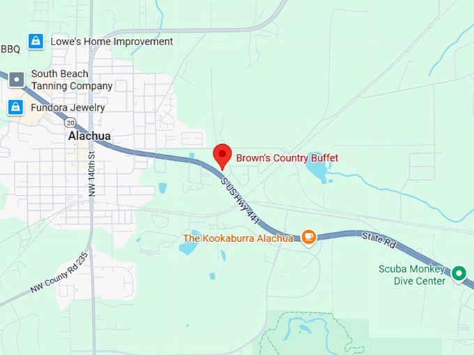 16. brown's country buffet map