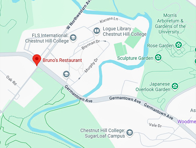 16. bruno's restaurant map