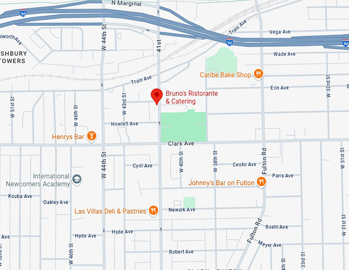16. bruno's ristorante & catering map