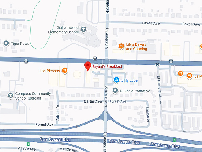 16. bryant's breakfast map