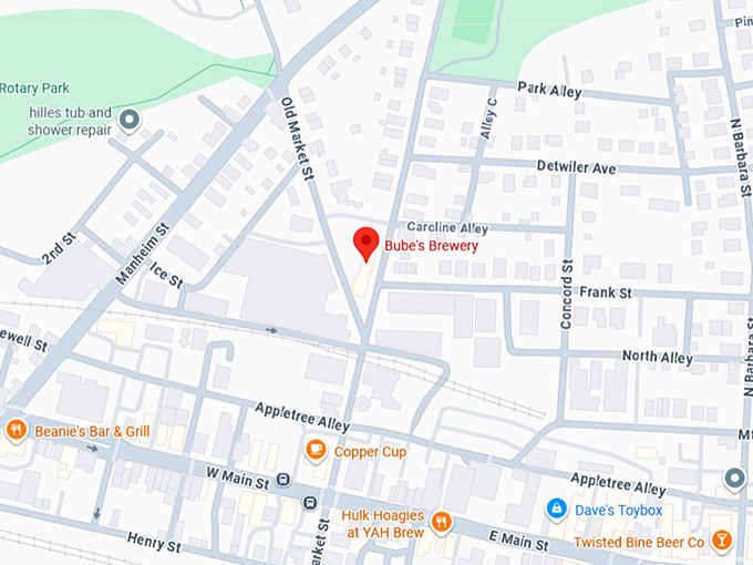 16. bube's brewery map