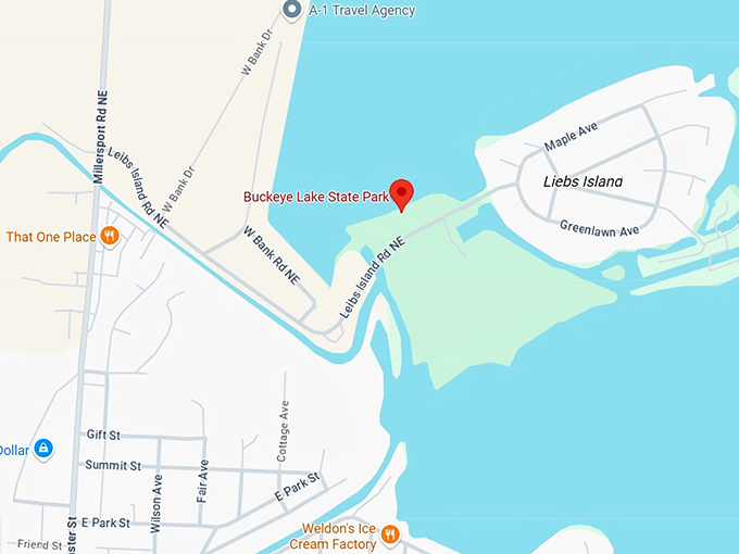 16. buckeye lake state park map