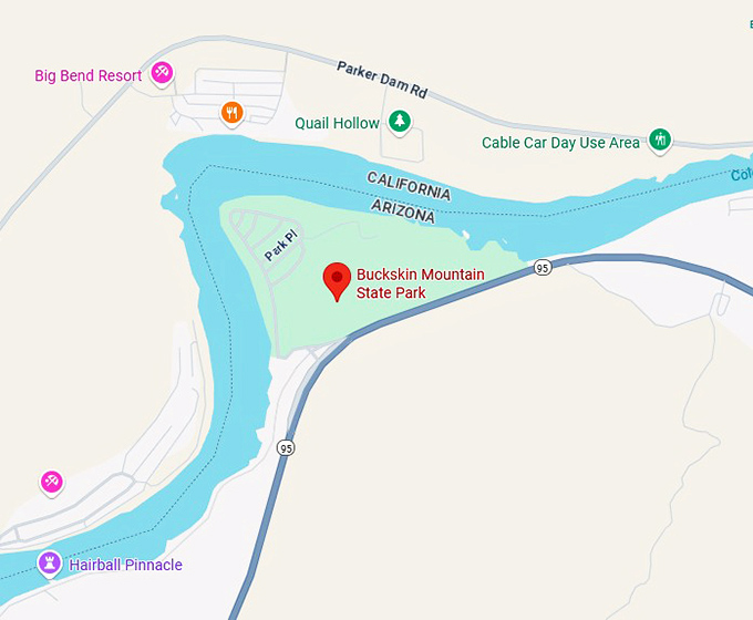 16. buckskin mountain state park map