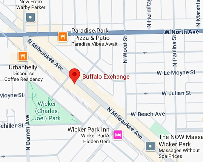 16. buffalo exchange (1478 n milwaukee ave) map