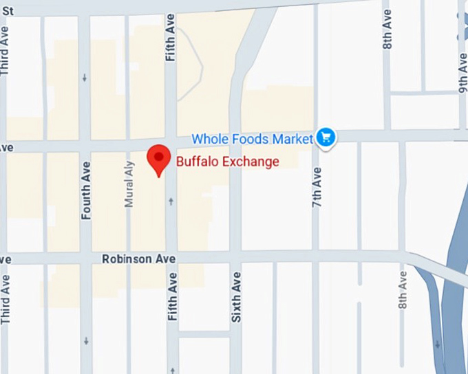 16. buffalo exchange (3862 fifth ave) map