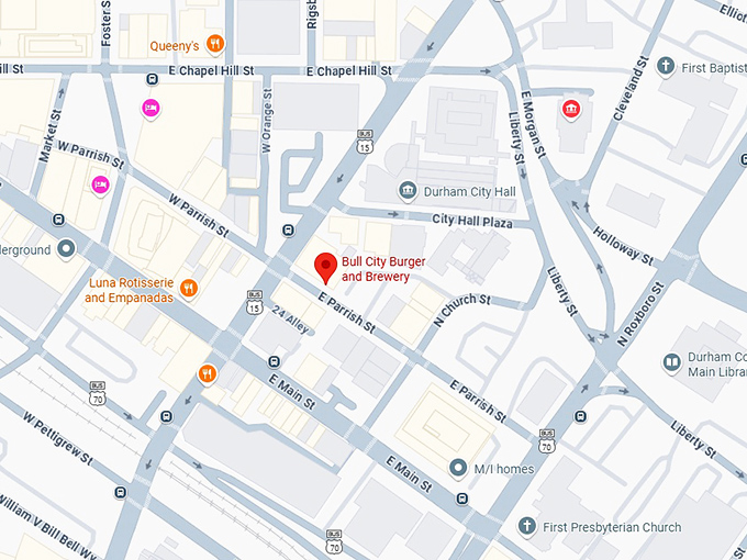 16. bull city burger and brewery map