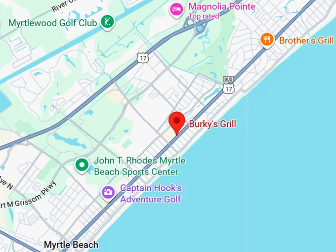 16. burky's grill map