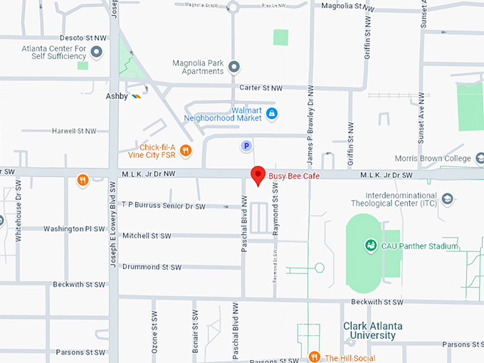 16. busy bee cafe map