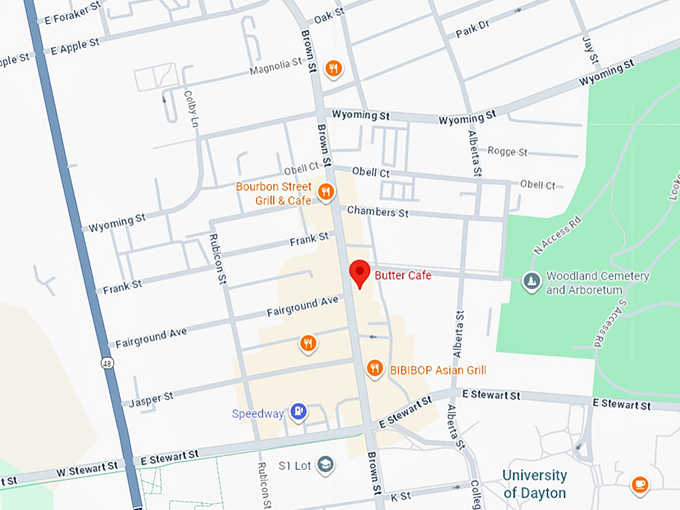 16. butter cafe map