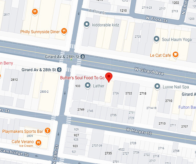 16. butter's soul food to go map