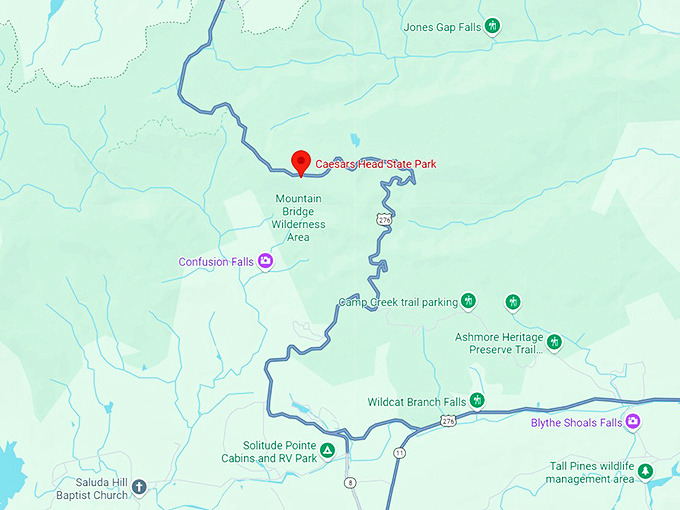 16. caesars head state park map