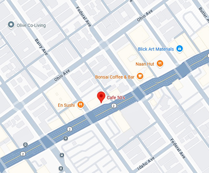 16. café 50&rsquo;s map