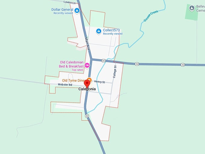 16. caledonia, mo map