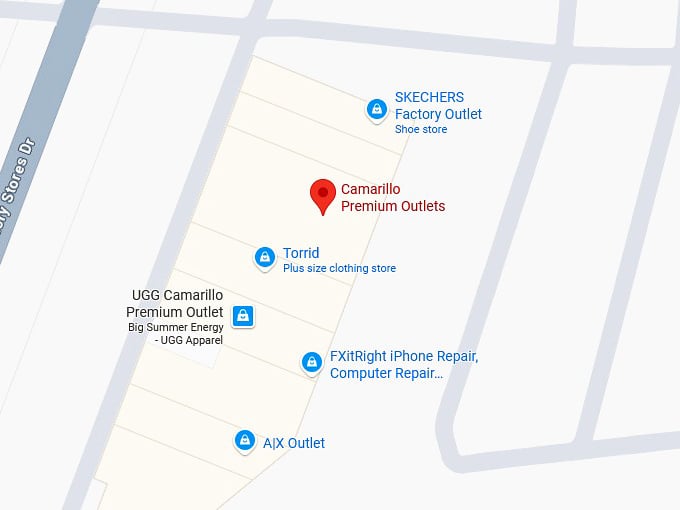 16. camarillo premium outlets map