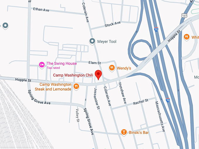 16. camp washington chili map