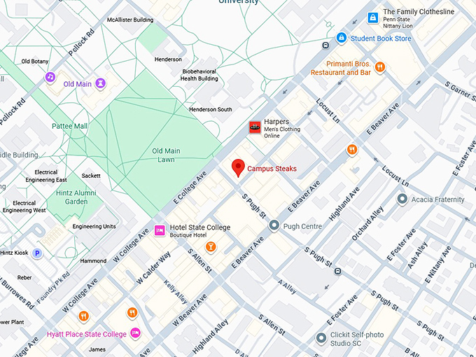 16. campus steaks map