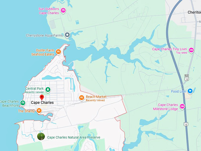 16. cape charles va map
