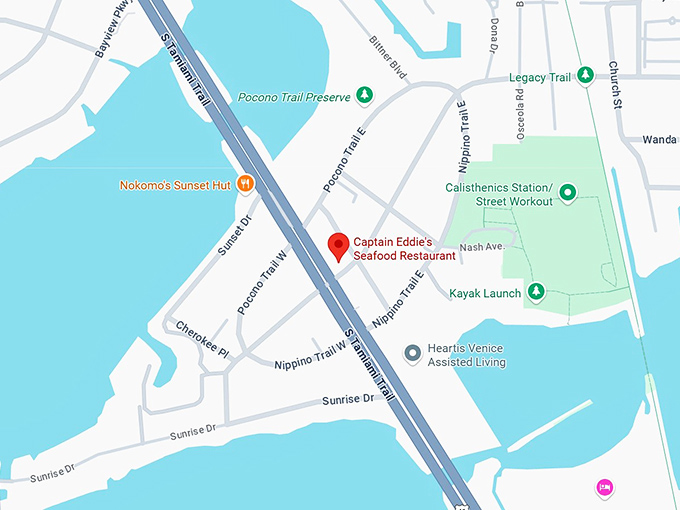 16. captain eddie&rsquo;s seafood restaurant map