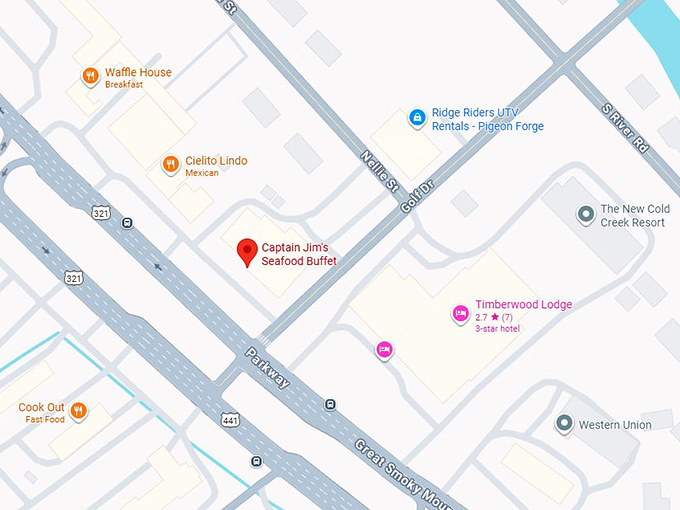 16. captain jim's seafood buffet map