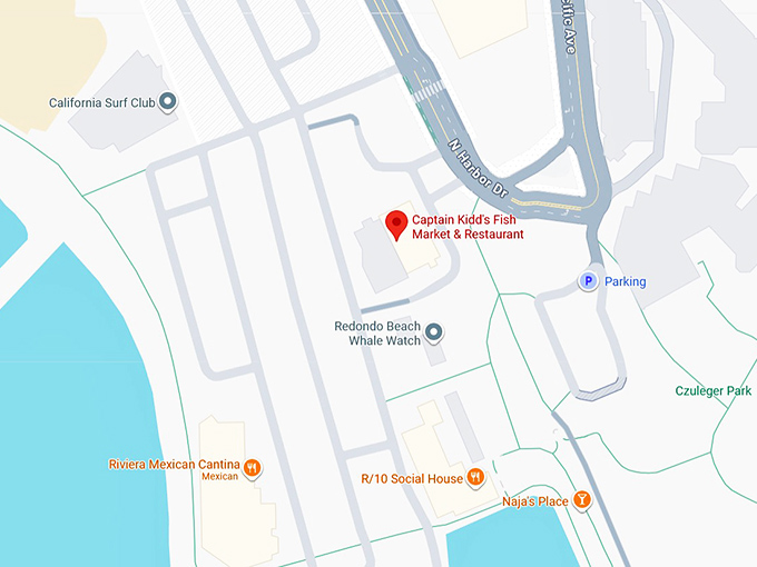 16. captain kidd's fish market & restaurant map