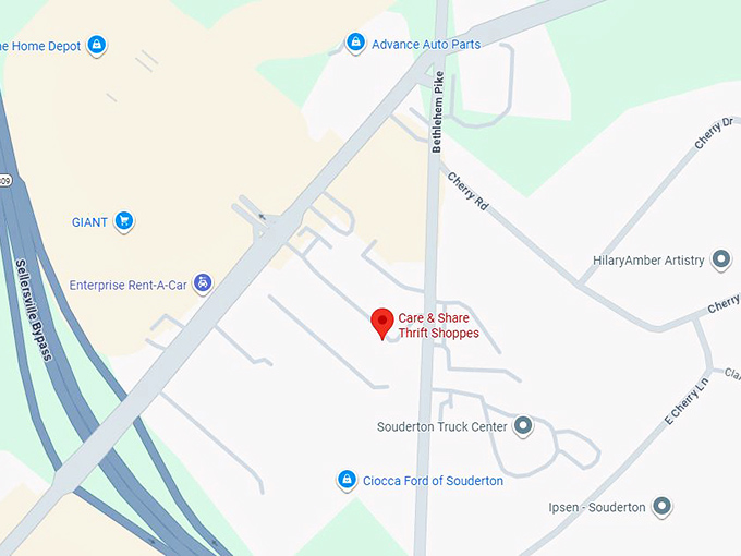 16. care & share thrift shoppes map