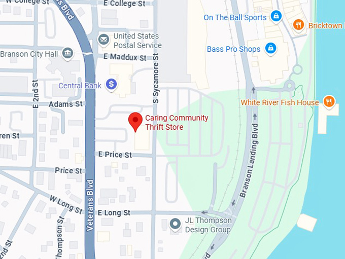 16. caring community thrift store map