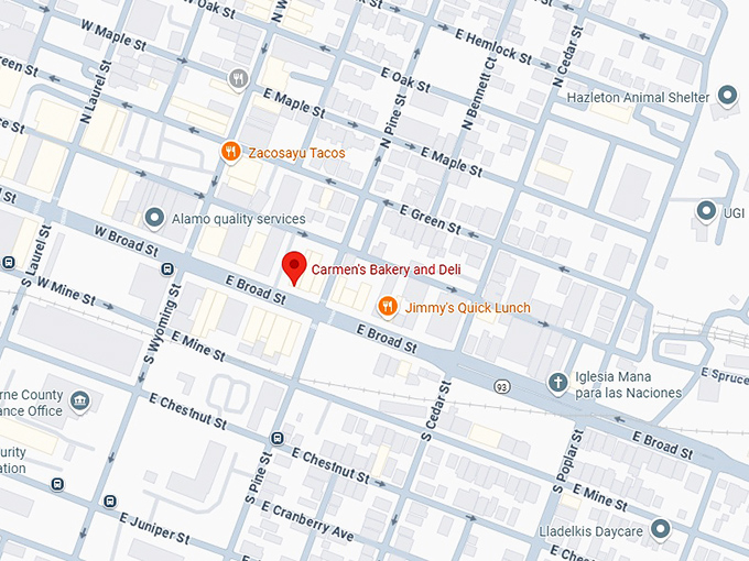 16. carmen's bakery and deli map