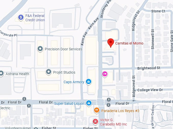 16. carnitas el momo map