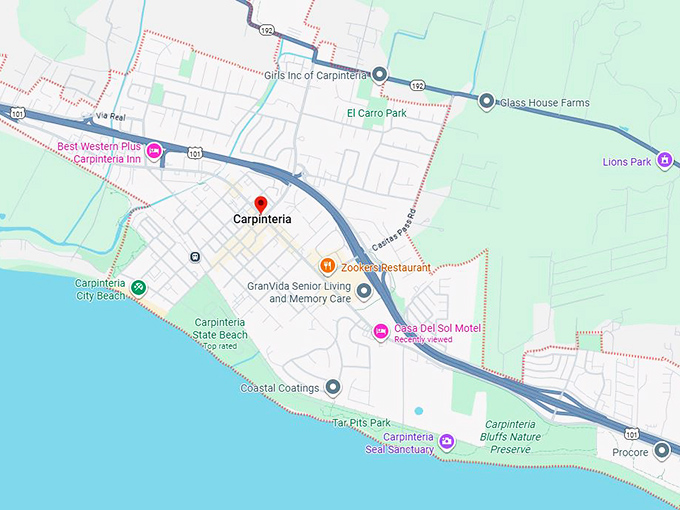 16. carpinteria map