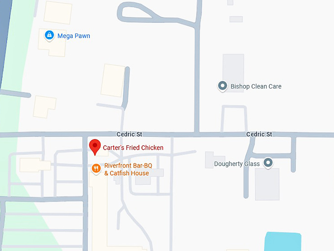 16. carter's fried chicken map