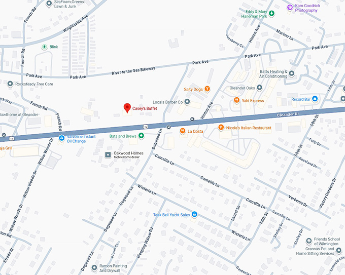 16. casey&rsquo;s buffet map