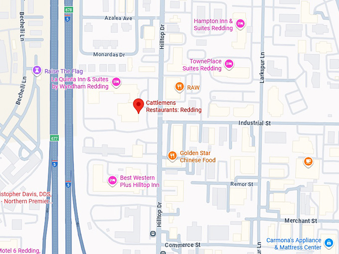16. cattlemens restaurants redding map