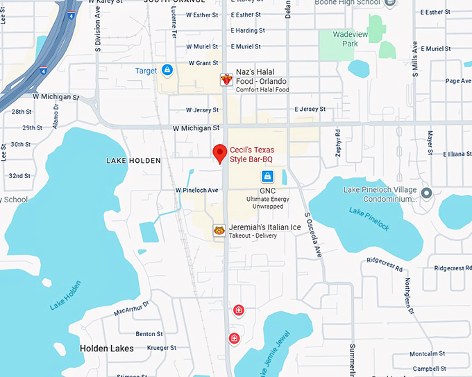 16. cecil's texas style bar b q map