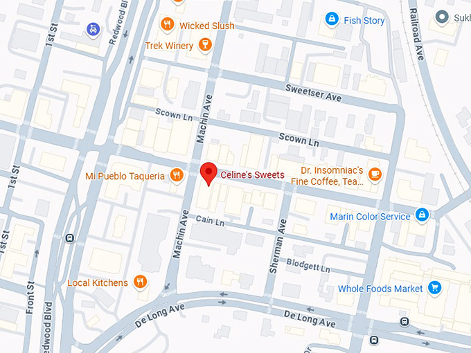 16. celine's sweets map