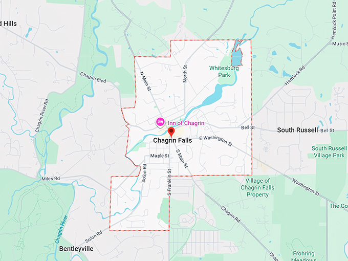 16. chagrin falls, oh map